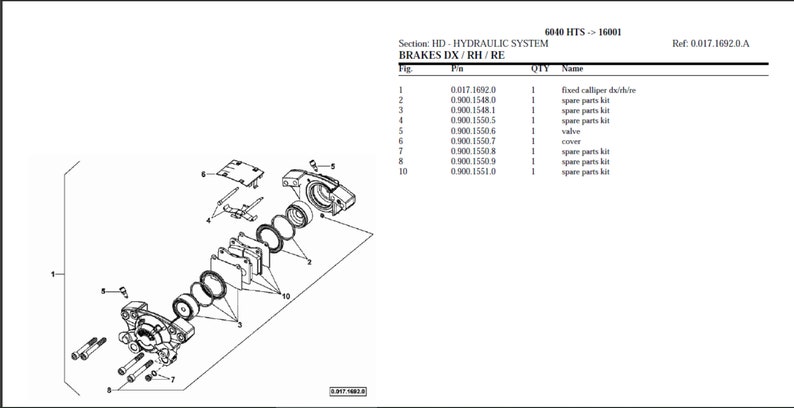 Deutz Fahr 6040 HTS ECO 16001 TIER 4i Spare Parts Manual Catalog Pdf ...