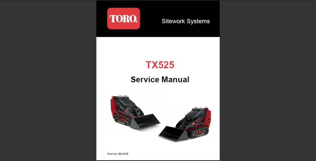 Toro TX525 Workshop Repair Service Manual PDF Digital Download - Etsy