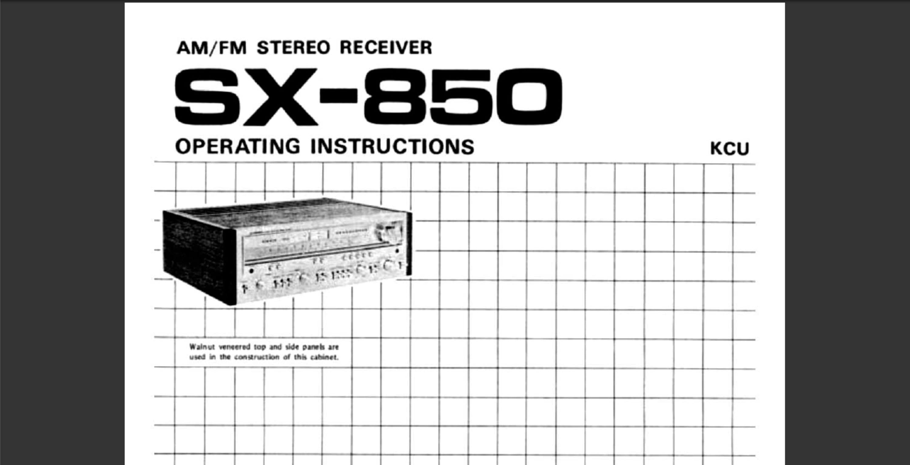 Pioneer SX-850 Owners Manual PDF Digital Download - Etsy