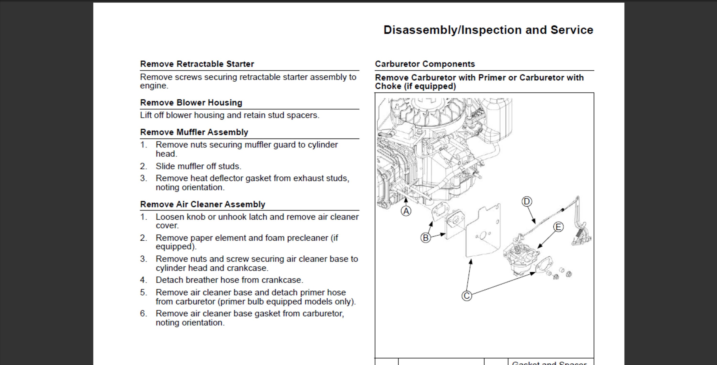 Kohler Engine KT Seriesxt-6, Xtr-6, XT6.5, XT650, XT6.75, XT675, XT-7, XTR-7, XT775 and XT8 ...