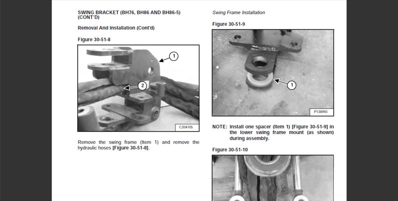 Bobcat BH66, BH76, BH86 and BH86-5 Compact Tractor Backhoe Attachment ...