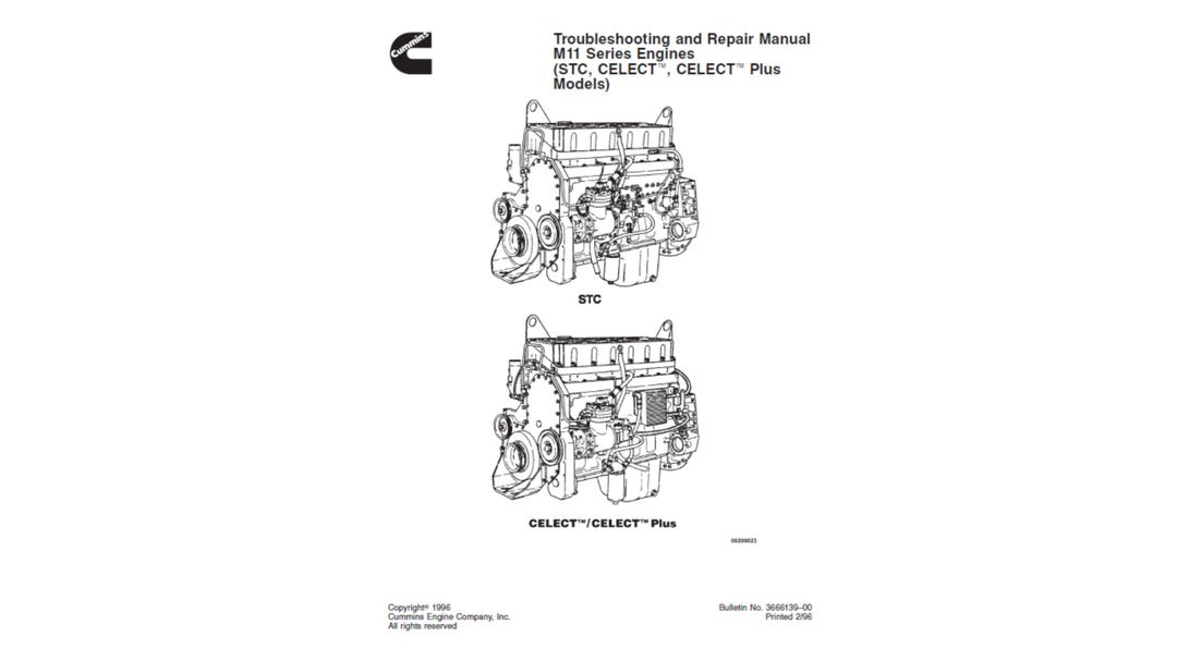 Cummins M11 Series Engines STC CELECT and CELECT Plus Models ...