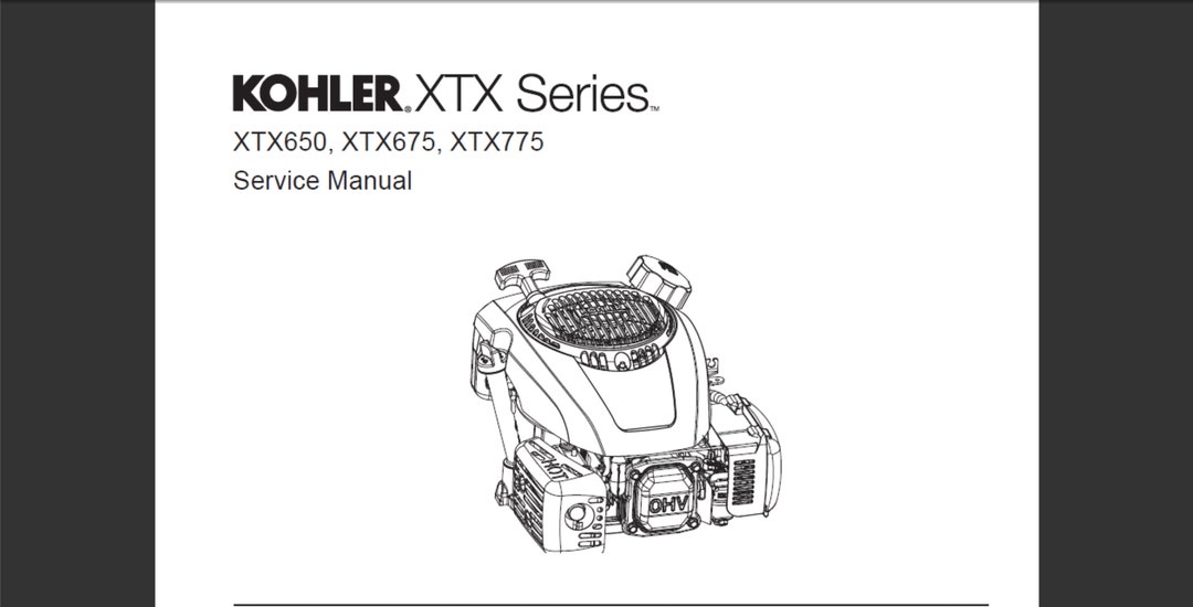 Kohler Engine XTX Series XTX650, XTX675 and XTX775 Workshop Service ...