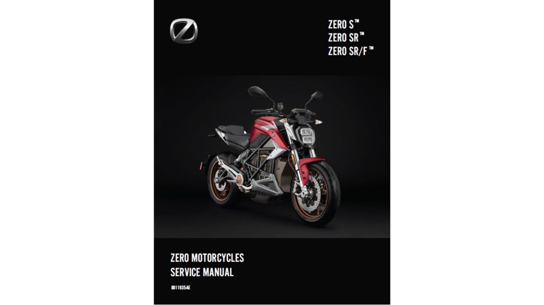 2022 Zero S Zero SR and Zero SRF Electric Motorcycle Workshop Service Manual Pdf Digital ...