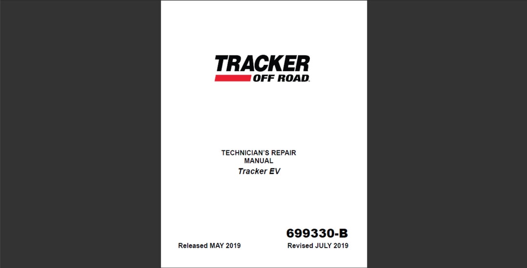 2020 Tracker off Road Tracker EV Repair Workshop Service Manual Pdf ...