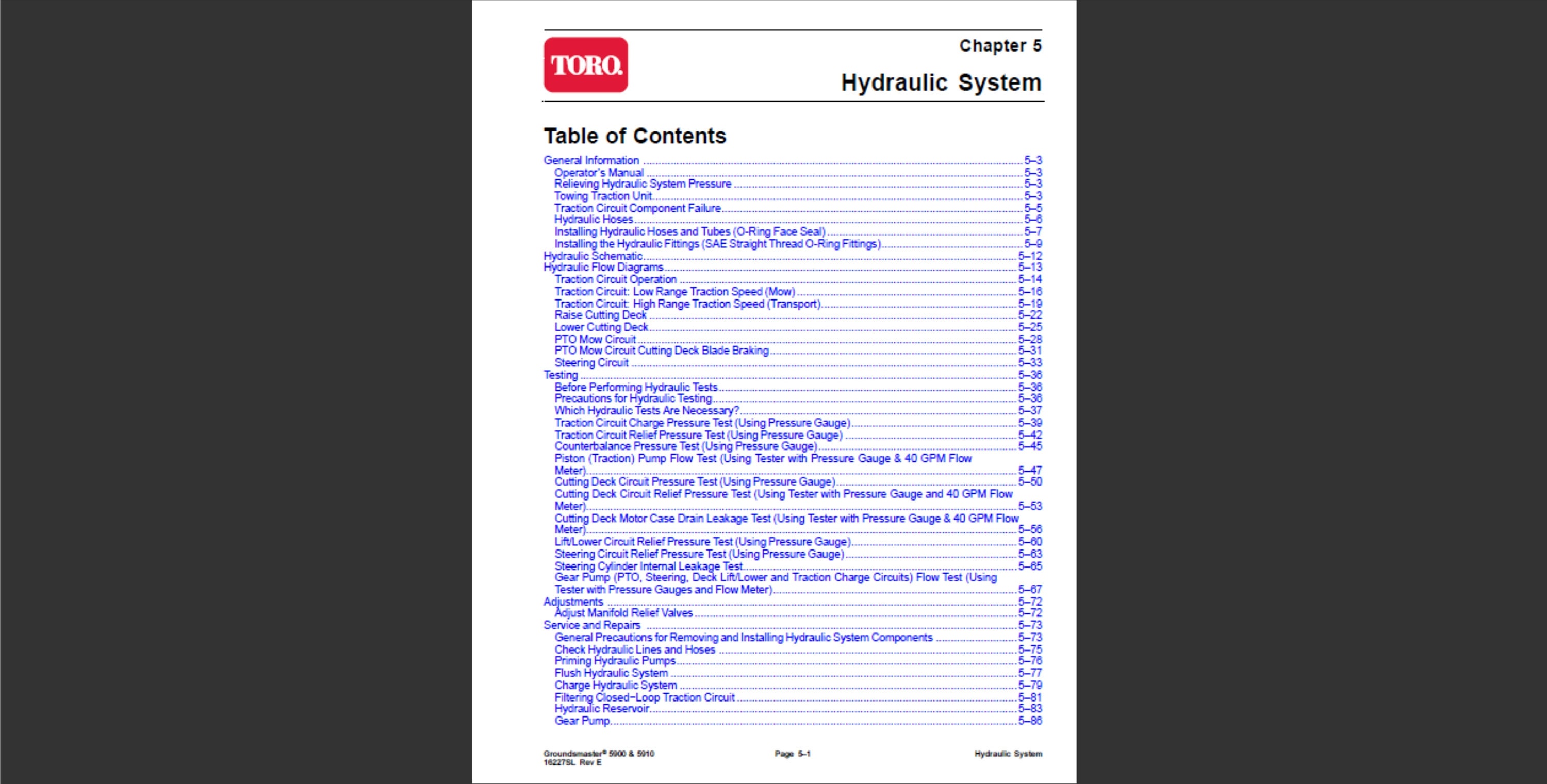 Toro Groundsmaster 5900 & 5910 models 31698 and 31699 - Etsy