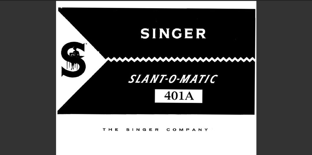Singer 401A Slant O Matic Sewing Machine User Owner's Manual PDF ...