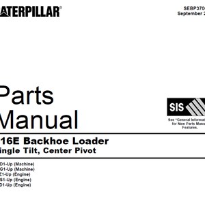 Caterpillar Cat 416E Backhoe Loader Spare Parts Manual Catalog Pdf Digital Download - Etsy