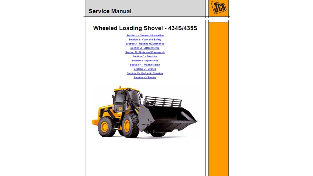 JCB 434S and 435S Engine Cummins Tier 3, Cummins Tier 4I Wheeled Loader ...