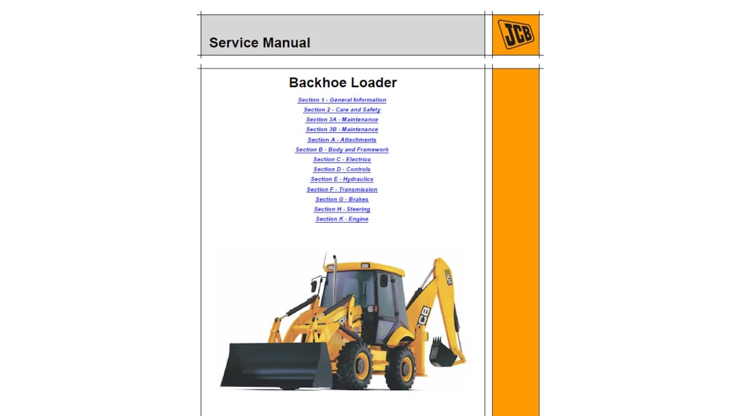 JCB 2CX 210SU and 212SU Backhoe Loader Publication 9803/7130-08 ...
