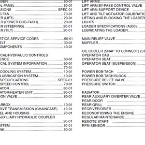 Bobcat A300 Turbo and Bobcat A300 Turbo High Flow Skid Steer Loader Workshop Service Manual PDF ...