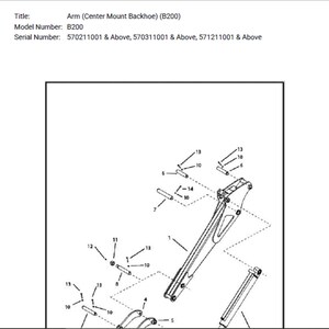 Bobcat B200 Loader Backhoe Spare Parts Manual Parts Catalog PDF Digital ...