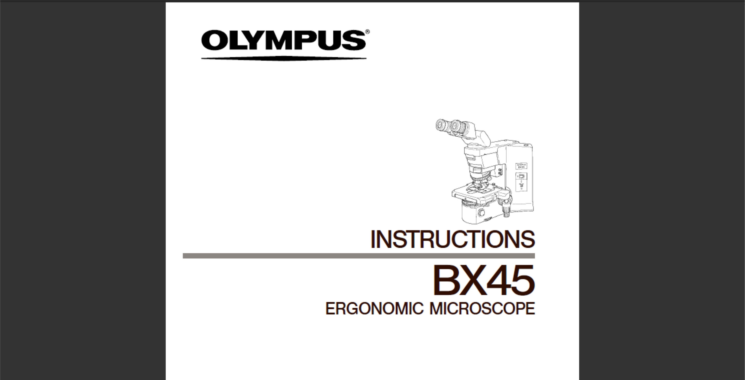 Olympus BX45 Microscope Manual PDF Digital Download - Etsy