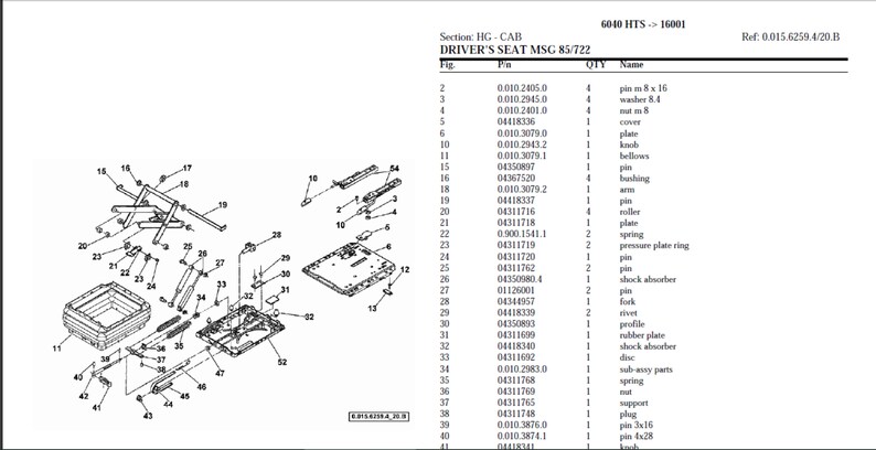 Deutz Fahr 6040 HTS ECO 16001 TIER 4i Spare Parts Manual Catalog Pdf ...
