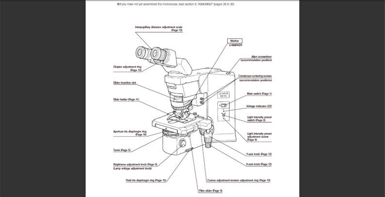 Olympus BX45 Microscope Manual PDF Digital Download - Etsy