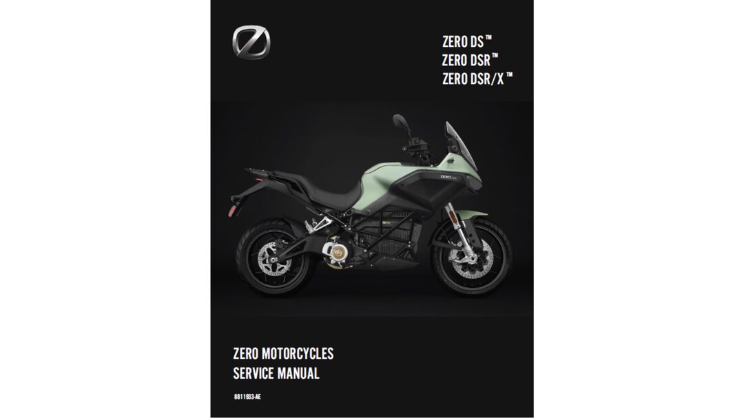 2024 Zero DS Zero DSR and Zero DSRX Electric Motorcycle Workshop Service Manual Pdf Digital ...