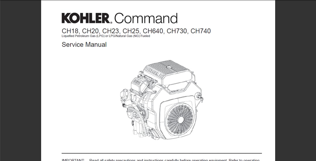 Kohler Command CH18, CH20, CH23, CH25, CH640, CH730, CH740 LPG or NG ...