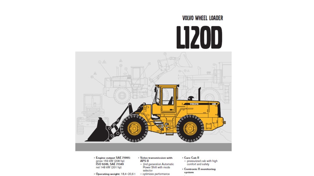 Volvo L120D Wheel Loader Wiring Diagrams and Service Manual PDF Digital ...