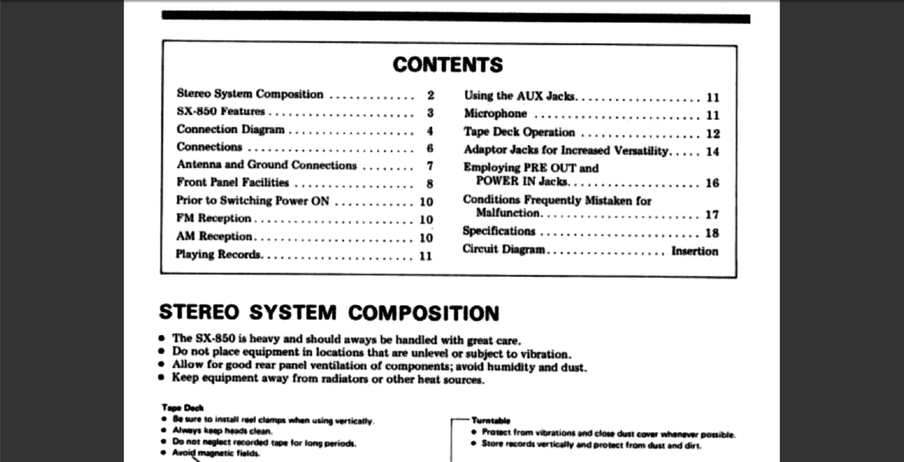 Pioneer SX-850 Owners Manual PDF Digital Download - Etsy