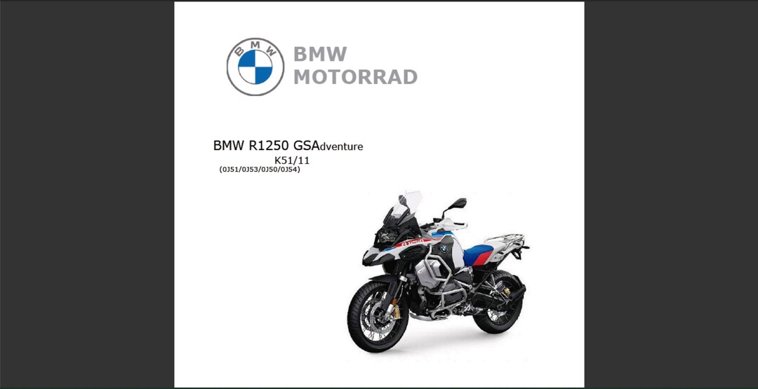 BMW R 1250 GS ADVENTURE K51 11 Workshop Service Manual - Etsy