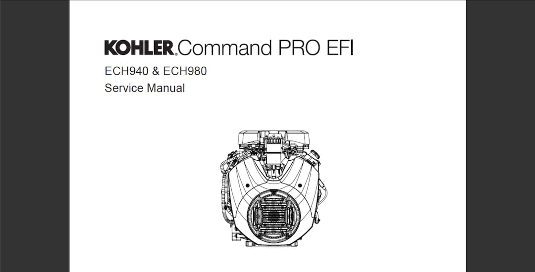 Kohler Command PRO EFI ECH940 & ECH980 Engine Workshop Service Manual ...