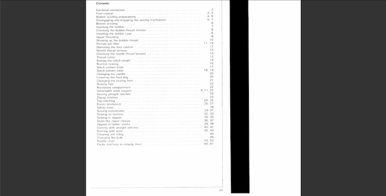 Pfaff Varimatic 6085 and Pfaff Varimatic 6087 Owners Manual PDF Digital ...