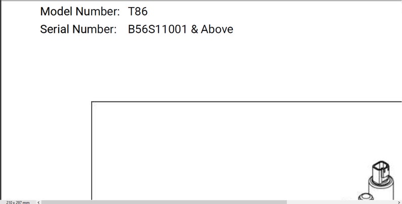 Bobcat T86 Loader Serial Number: B56S11001 & Above Spare Parts Manual Parts Catalog PDF Download ...