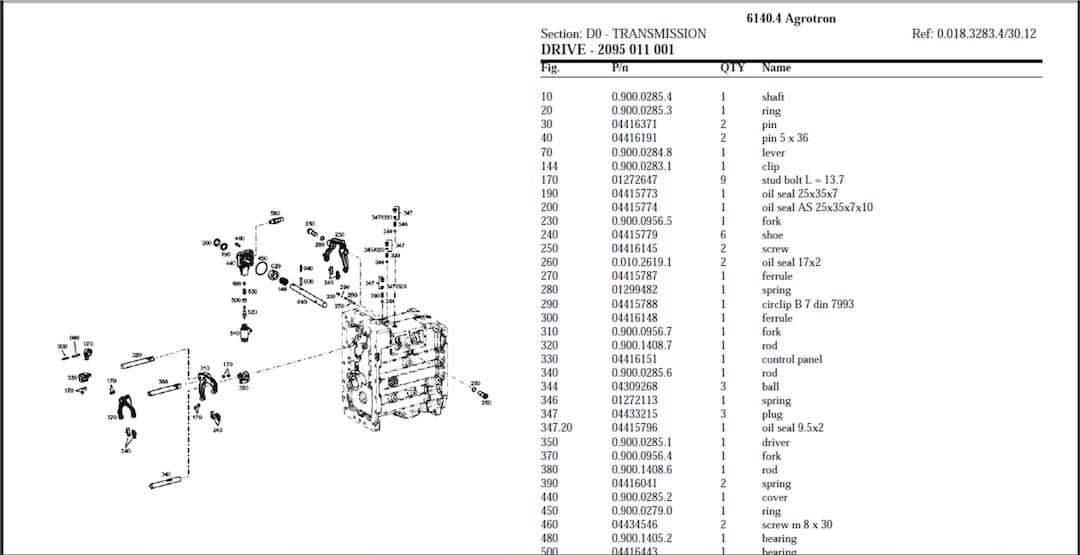 Deutz Fahr 6140.4 Agrotron Spare Parts Manual Catalog Pdf Digital ...