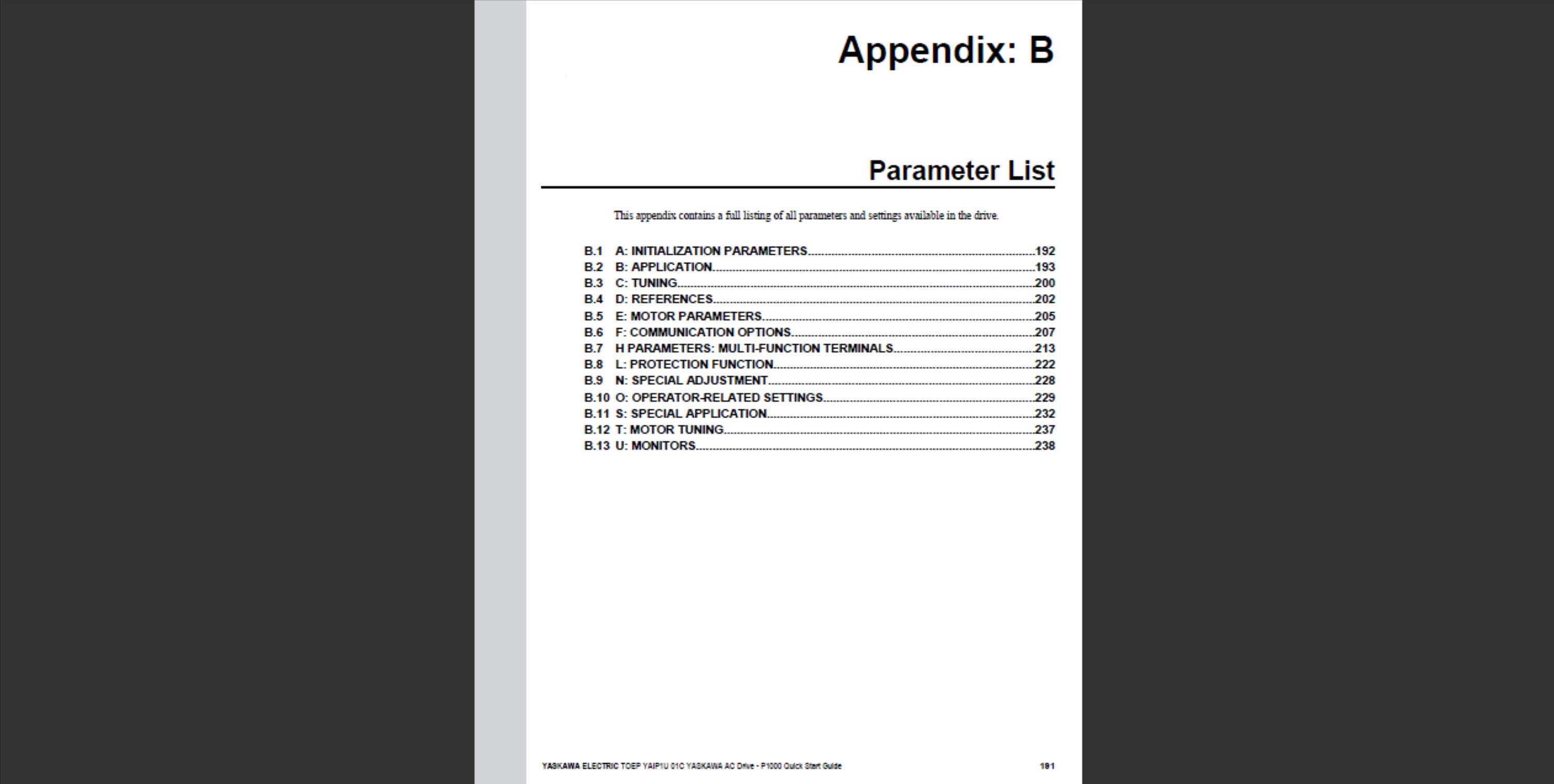 Yaskawa AC Drive P1000 Parameter List Technical Manual PDF Digital Download - Etsy