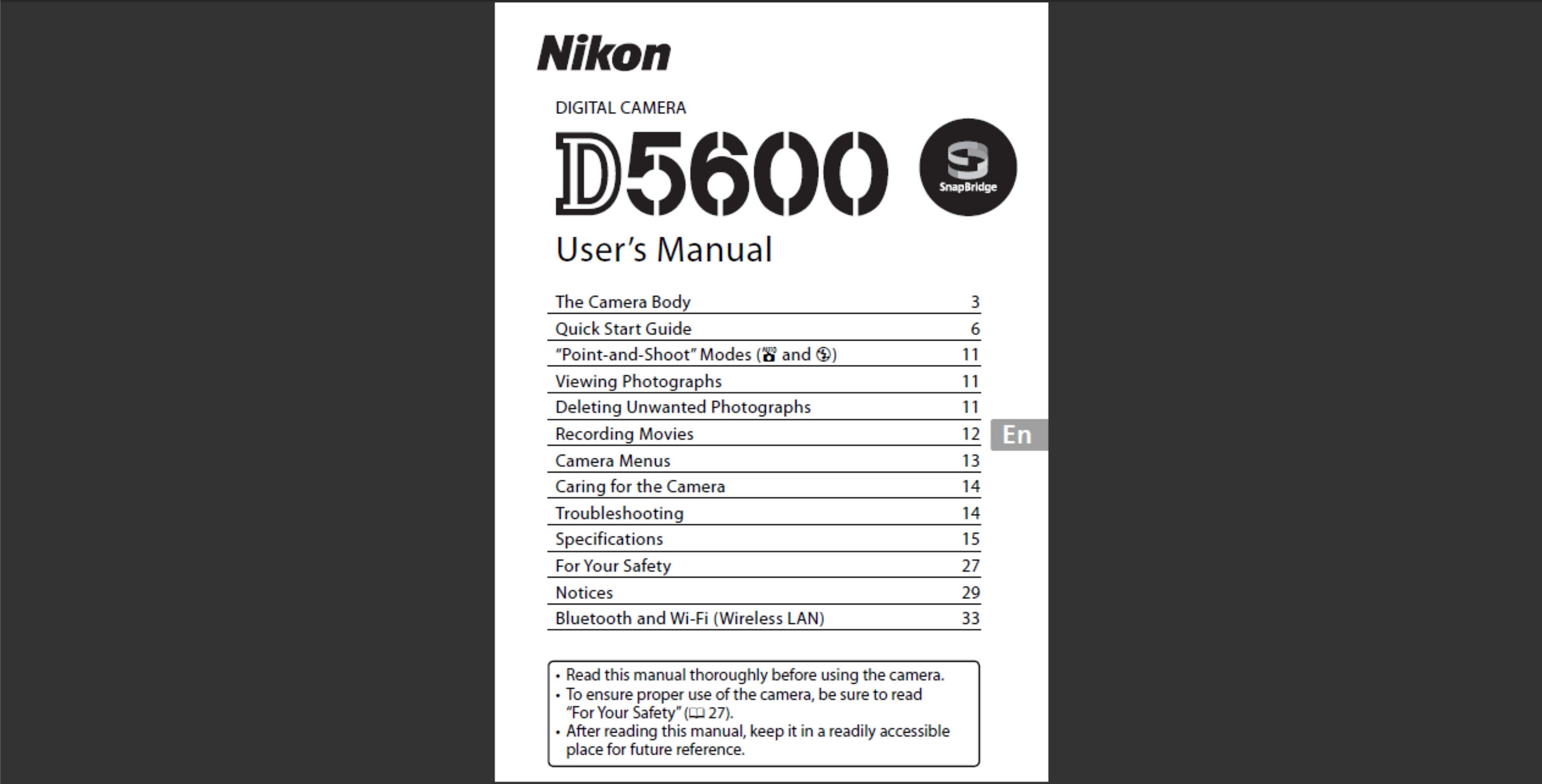 Nikon D5600 User Owners Manual PDF Digital Download - Etsy Australia