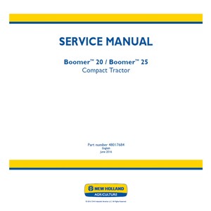 New Holland Boomer 20 and Boomer 25 Compact Tractor Part Number ...