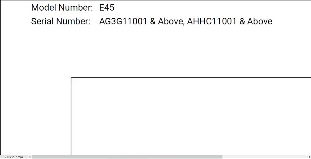 Bobcat E45 Excavator Serial Number: AG3G11001 and Above, AHHC11001 and ...