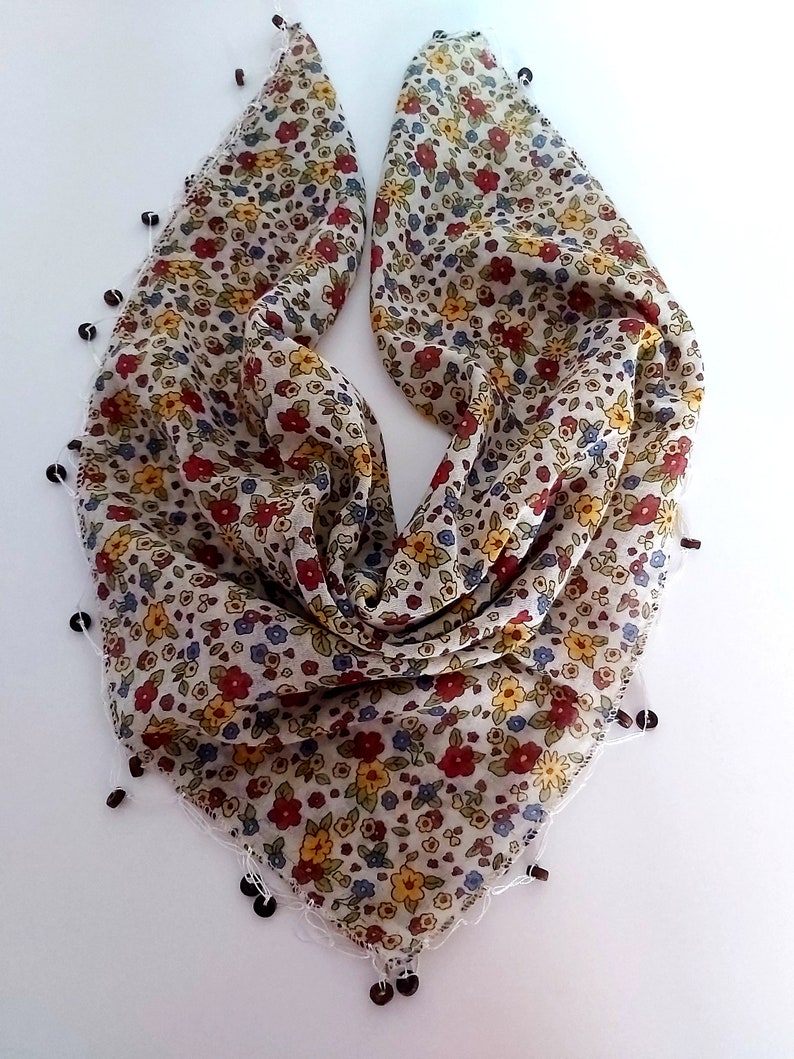 Woman Summer Scarf, Turkish Oya Scarf, VINTAGE Oya Scarf, Floral ...