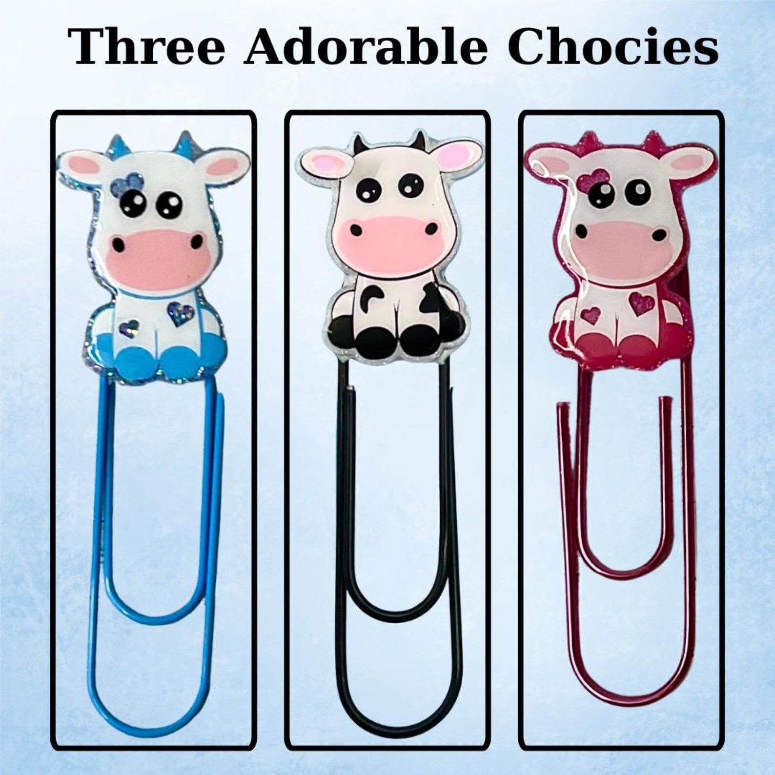Pink Cow Planner Clip, Cute Cow Gifts for Cow Lovers, Cow Coquette ...