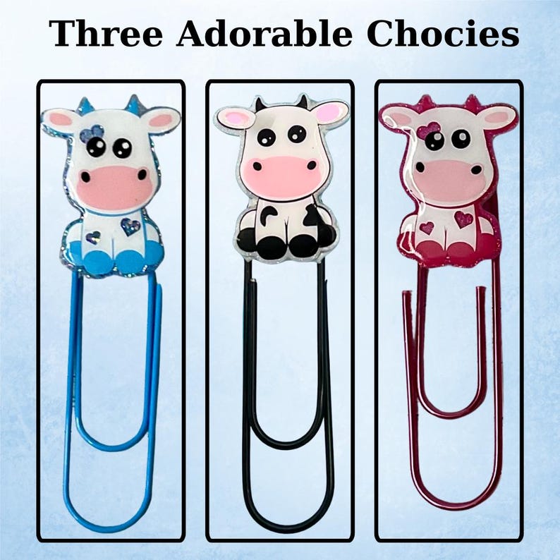 Pink Cow Planner Clip, Cute Cow Gifts for Cow Lovers, Cow Coquette ...
