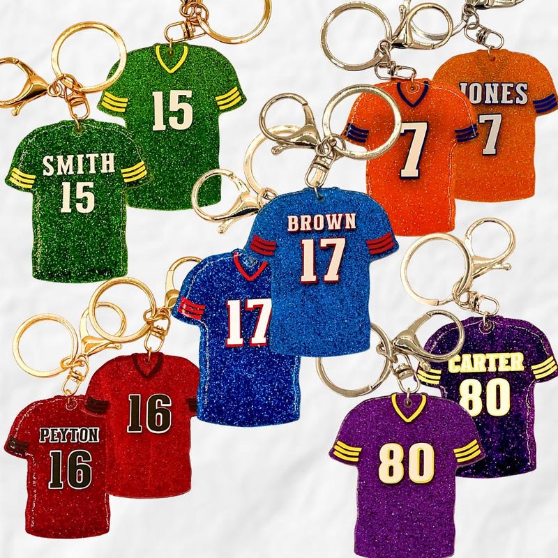 Football Keychain - Etsy