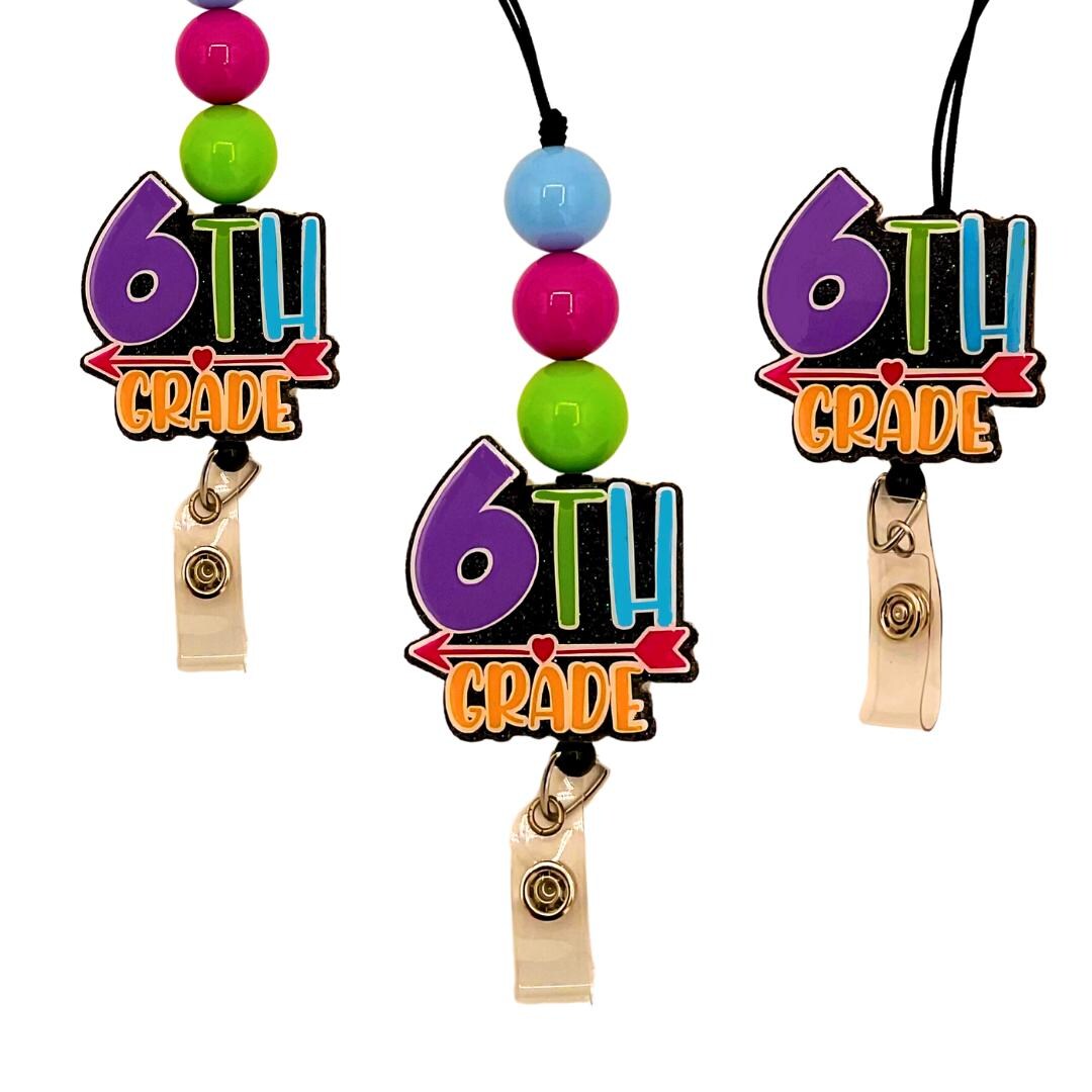 Sixth Grade Teacher Lanyard With ID Holder, Custom New Teacher Gifts ...