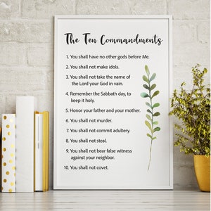 10 Commandments | Ten Commandments | Exodus 20:1-17 | Christian Gift ...