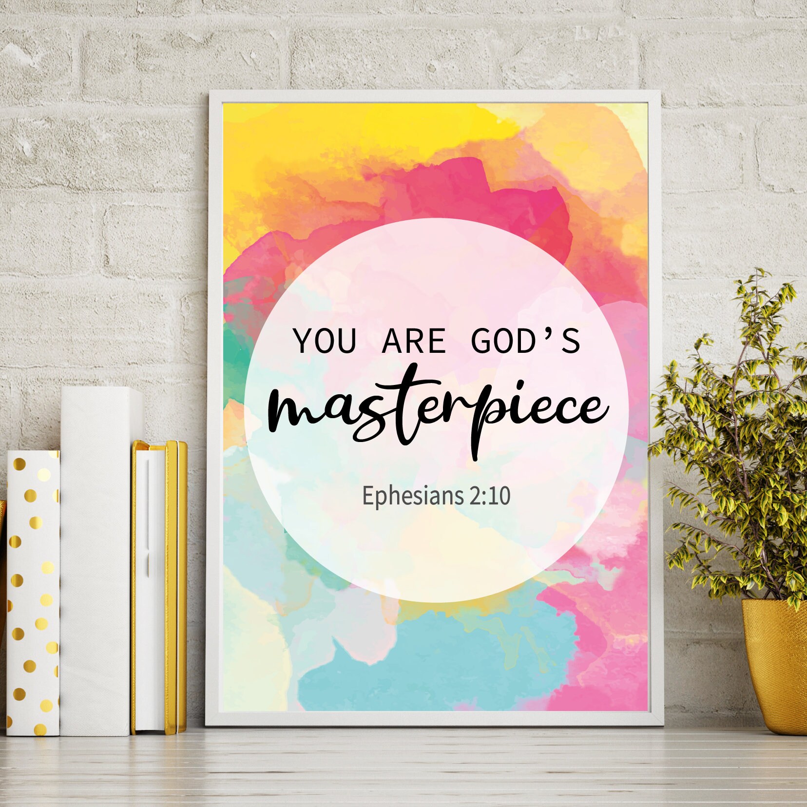 Christian Art You Are God's Masterpiece Ephesians 2:10 Gifts for Her ...