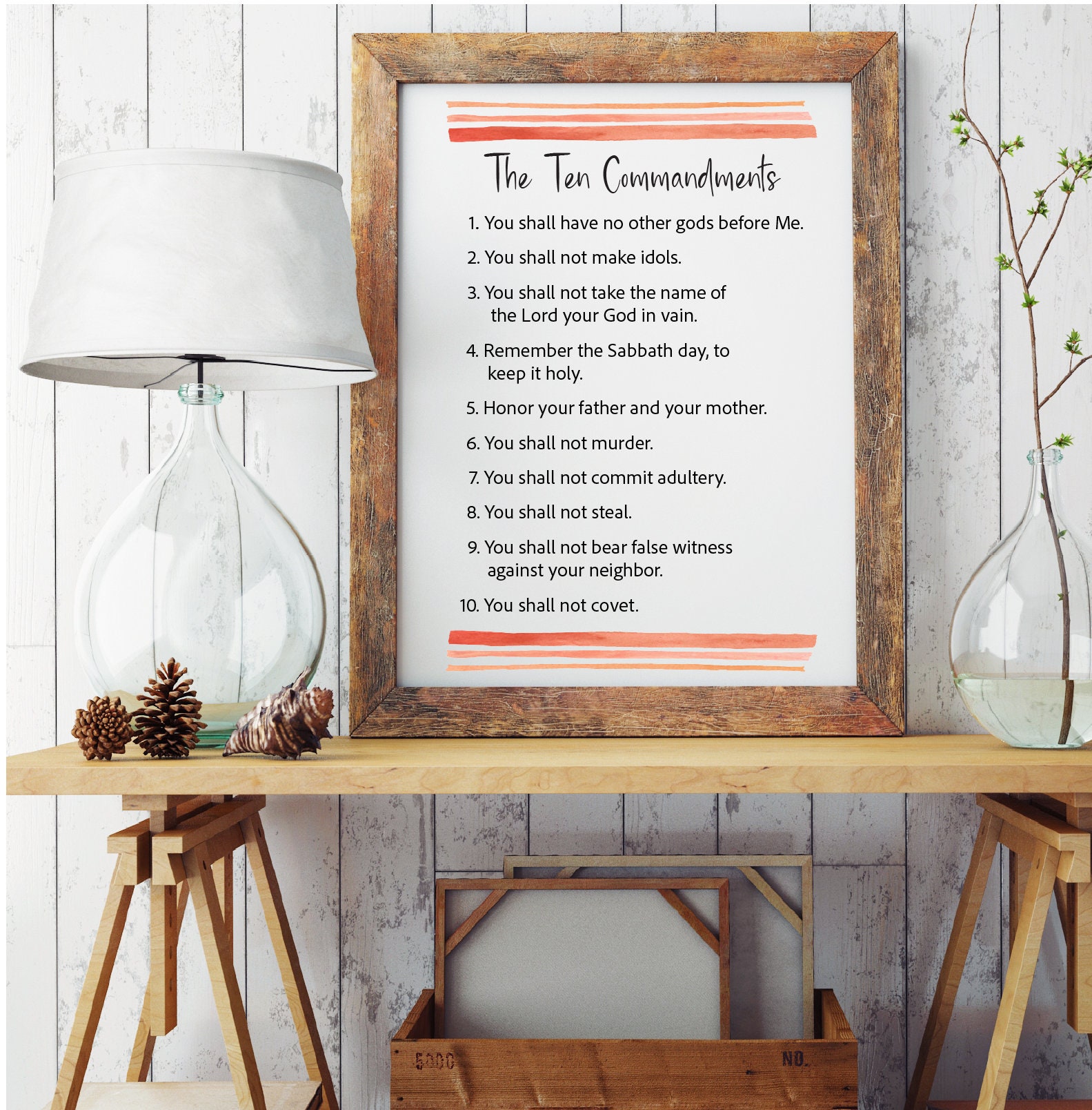 10 Commandments Ten Commandments Exodus 20:1-17 Christian Gift ...