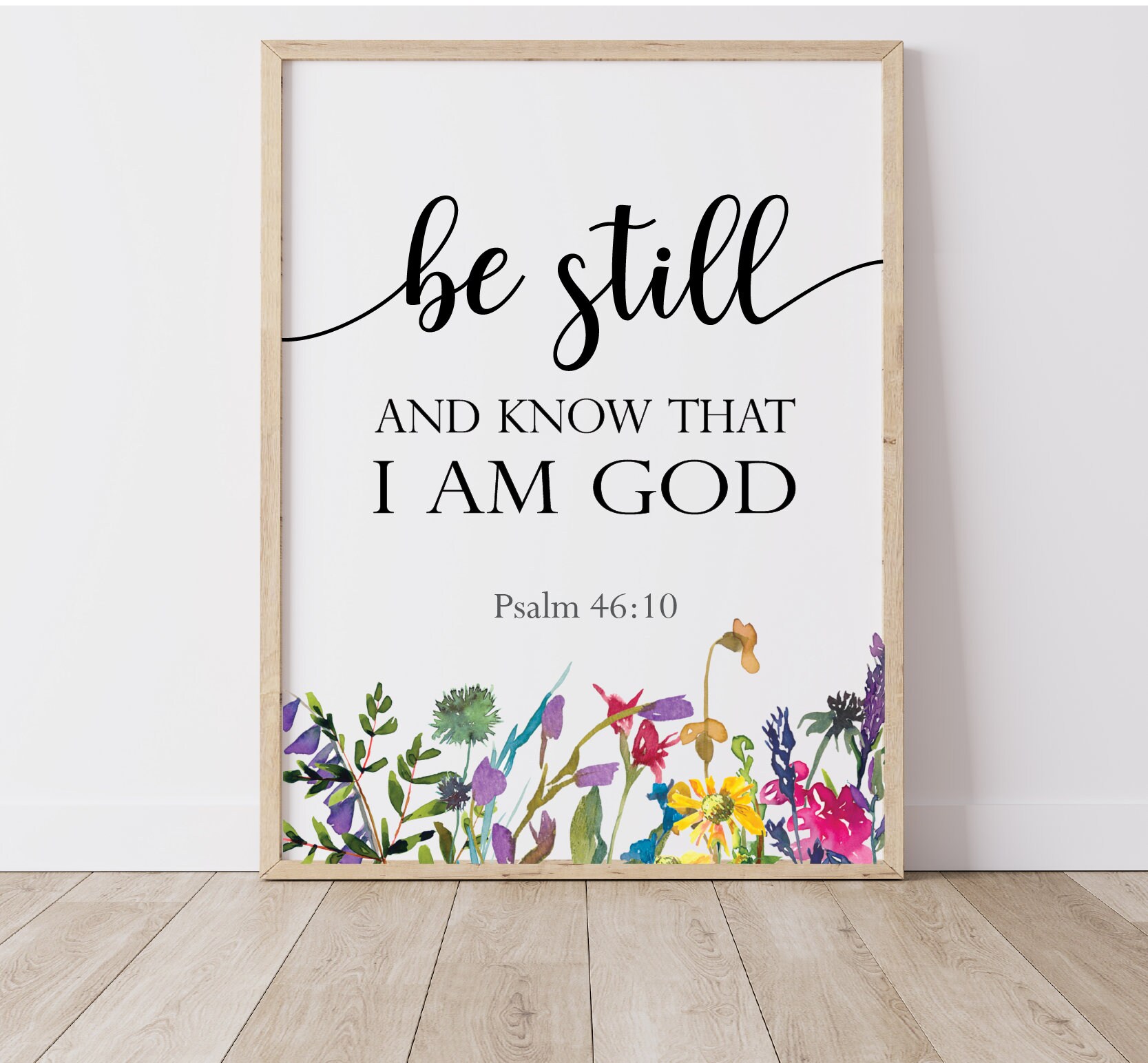 Be Still and Know Psalm 46:10 Christian Gift Christian Wall Art ...