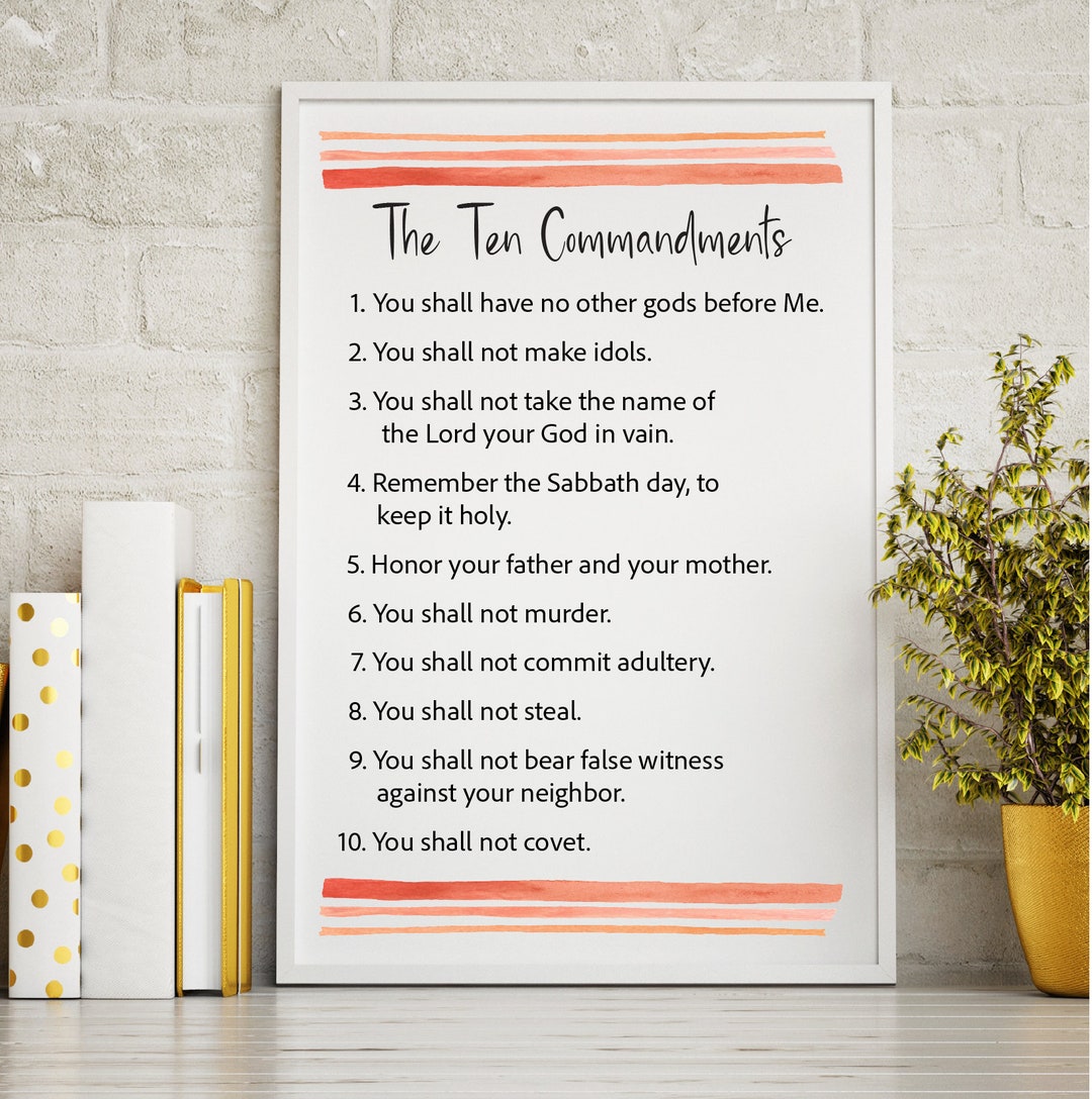 10 Commandments | Ten Commandments | Exodus 20:1-17 | Christian Gift ...