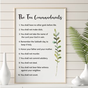 10 Commandments | Ten Commandments | Exodus 20:1-17 | Christian Gift ...