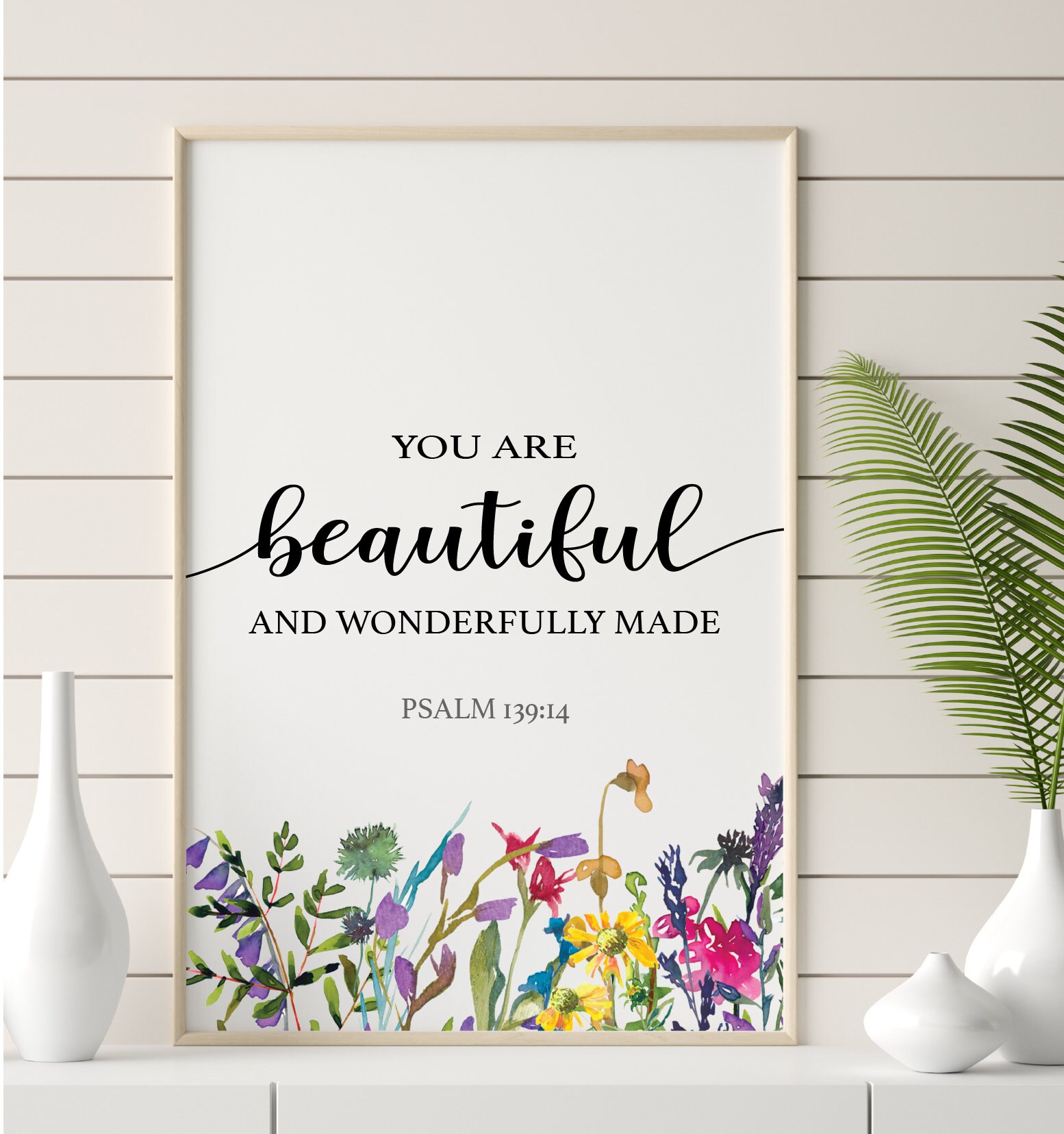 You Are Beautiful and Wonderfully Made Psalm 139:14 Christian Gift ...