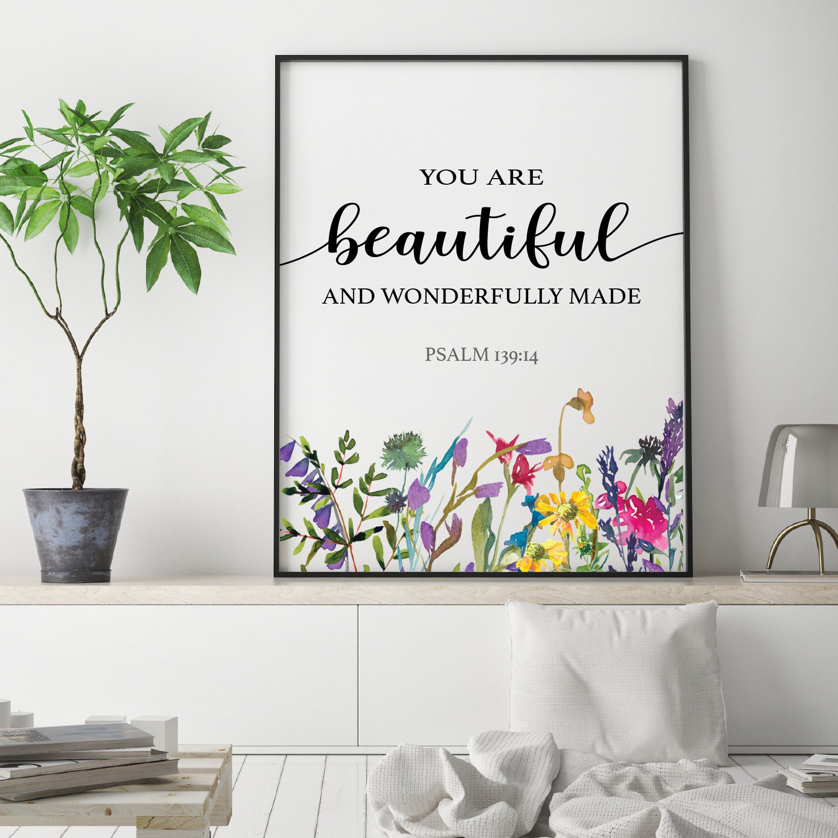You Are Beautiful and Wonderfully Made Psalm 139:14 Christian Gift ...