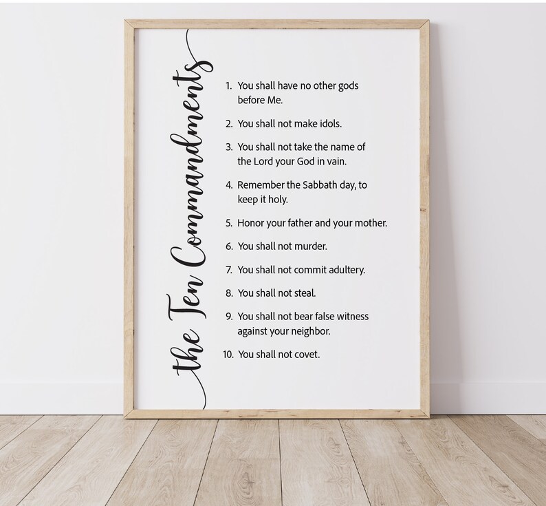 10 Commandments | Ten Commandments | Exodus 20:1-17 | Christian Gift ...