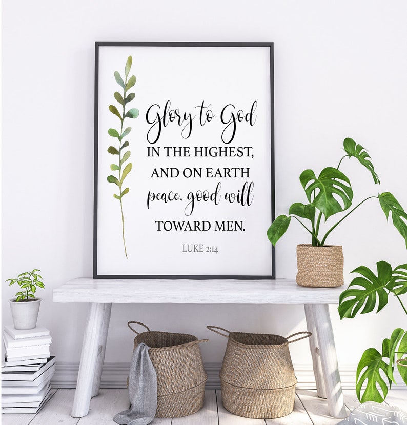 Christian Art, Glory to God in the Highest and on Earth Peace Good Will ...