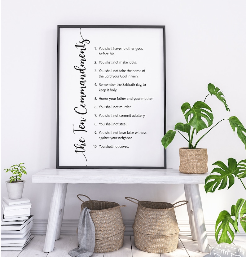 10 Commandments | Ten Commandments | Exodus 20:1-17 | Christian Gift ...