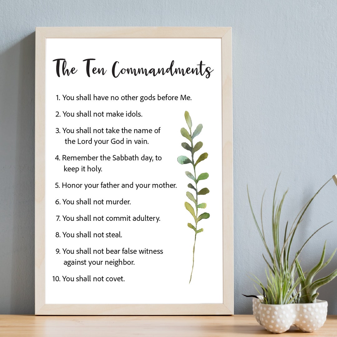10 Commandments | Ten Commandments | Exodus 20:1-17 | Christian Gift ...