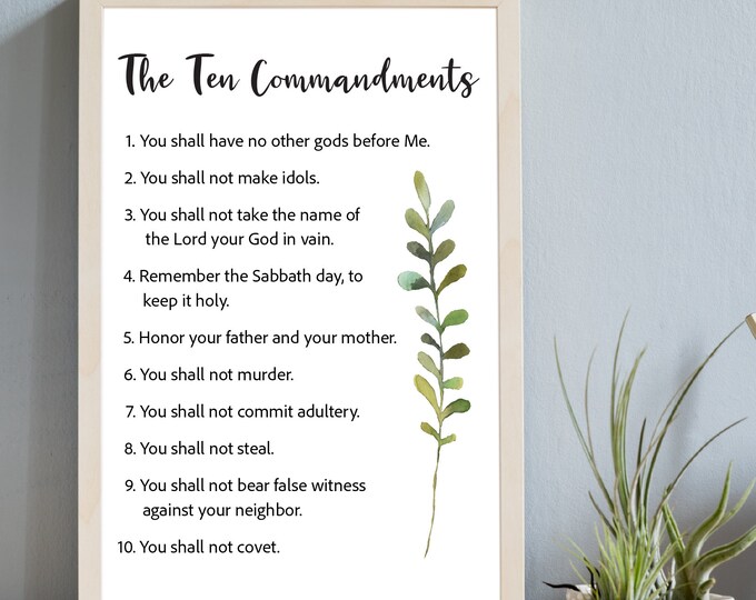 10 Commandments | Ten Commandments | Exodus 20:1-17 | Christian Gift ...